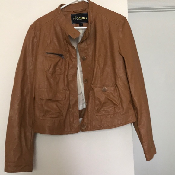 Big Chill | Jackets & Coats | Big Chill Faux Brown Leather Jacket ...